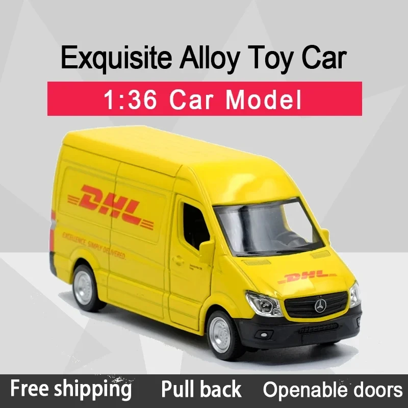 RMZ-CITY-1-36-Sprinter-Van-DHL-Alloy-Diecast-Car-Model-Toy-With-Pull ...