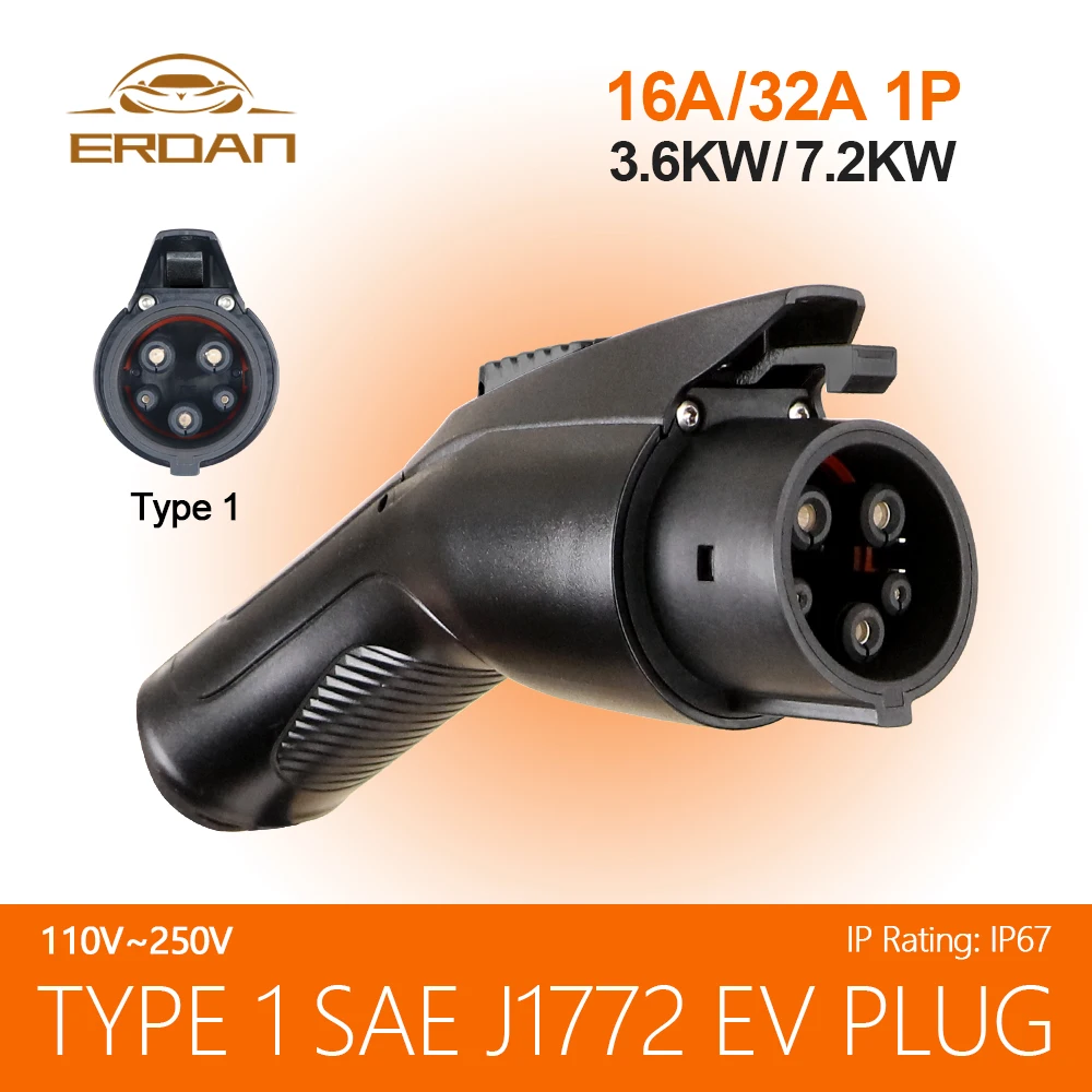 ERDAN-EVSE-Wallbox-16A-EV-Charger-Plug-SAE-J1772-Connector-Type-1-3-5KW ...
