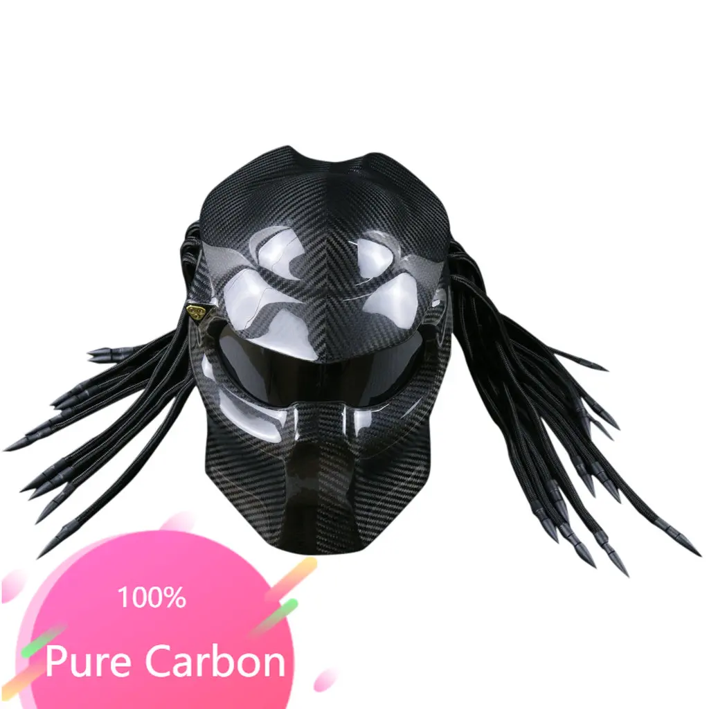 100-3K-For-Predator-Carbon-Fiber-Motorcycle-Helmet-Full-Face-Iron ...