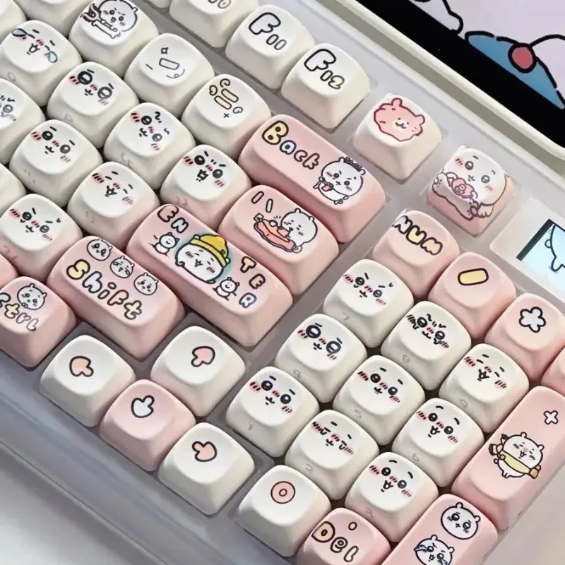 Miniso-Chikawas-Keycap-Usagi-Hachiware-MOA-Keycap-131-Keys-Custom-Made ...