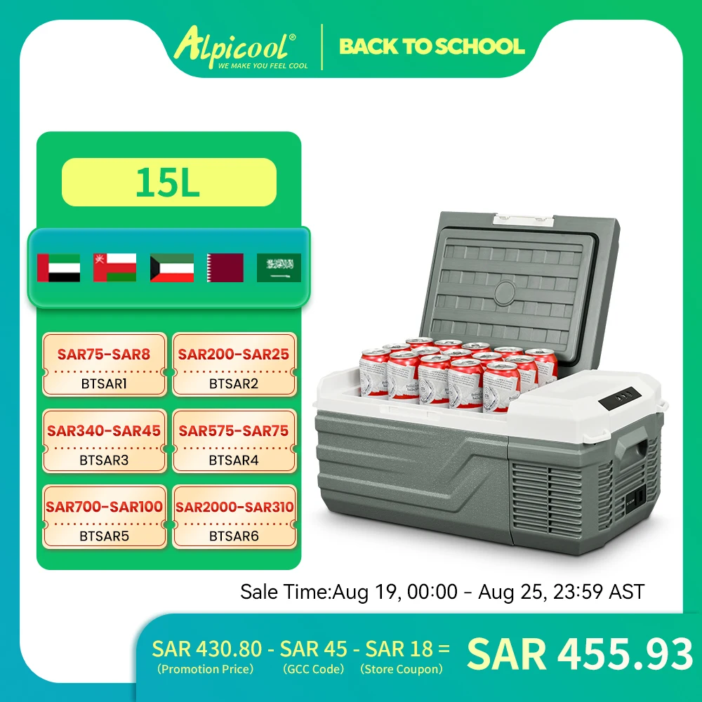 Alpicool-NL15-15L-Portable-Car-Refrigerator-12-Volt-Mini-Fridge-Freezer ...