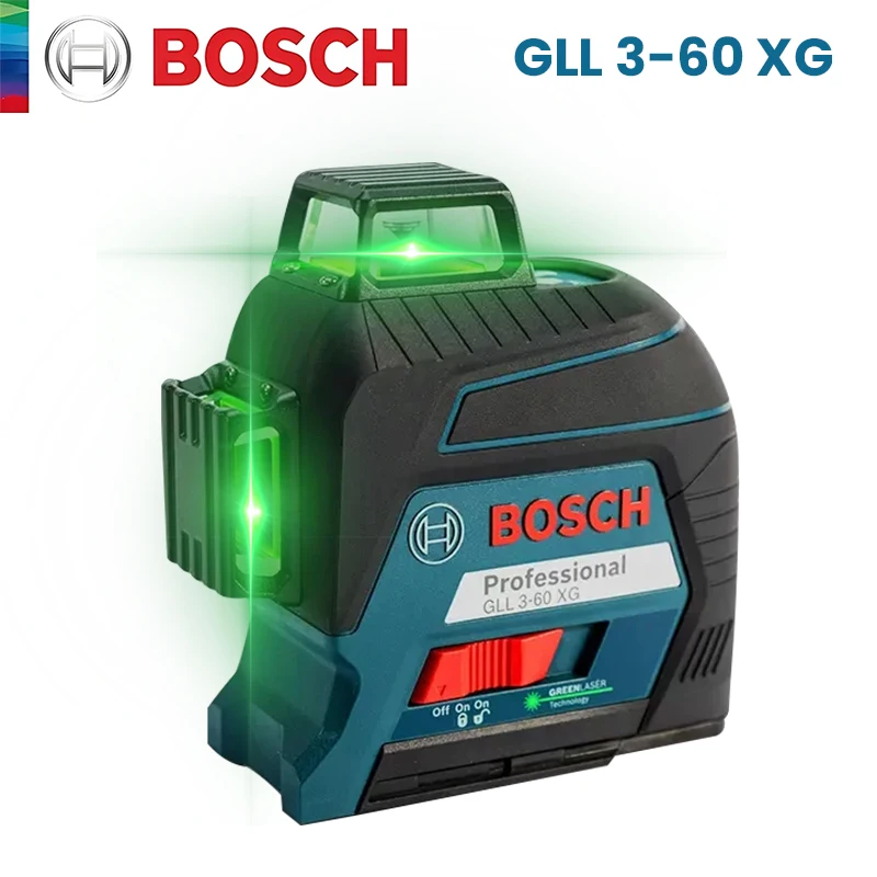 BOSCH-12-Lines-Laser-Level-Green-3D-Level-Self-leveling-360-Horizontal ...
