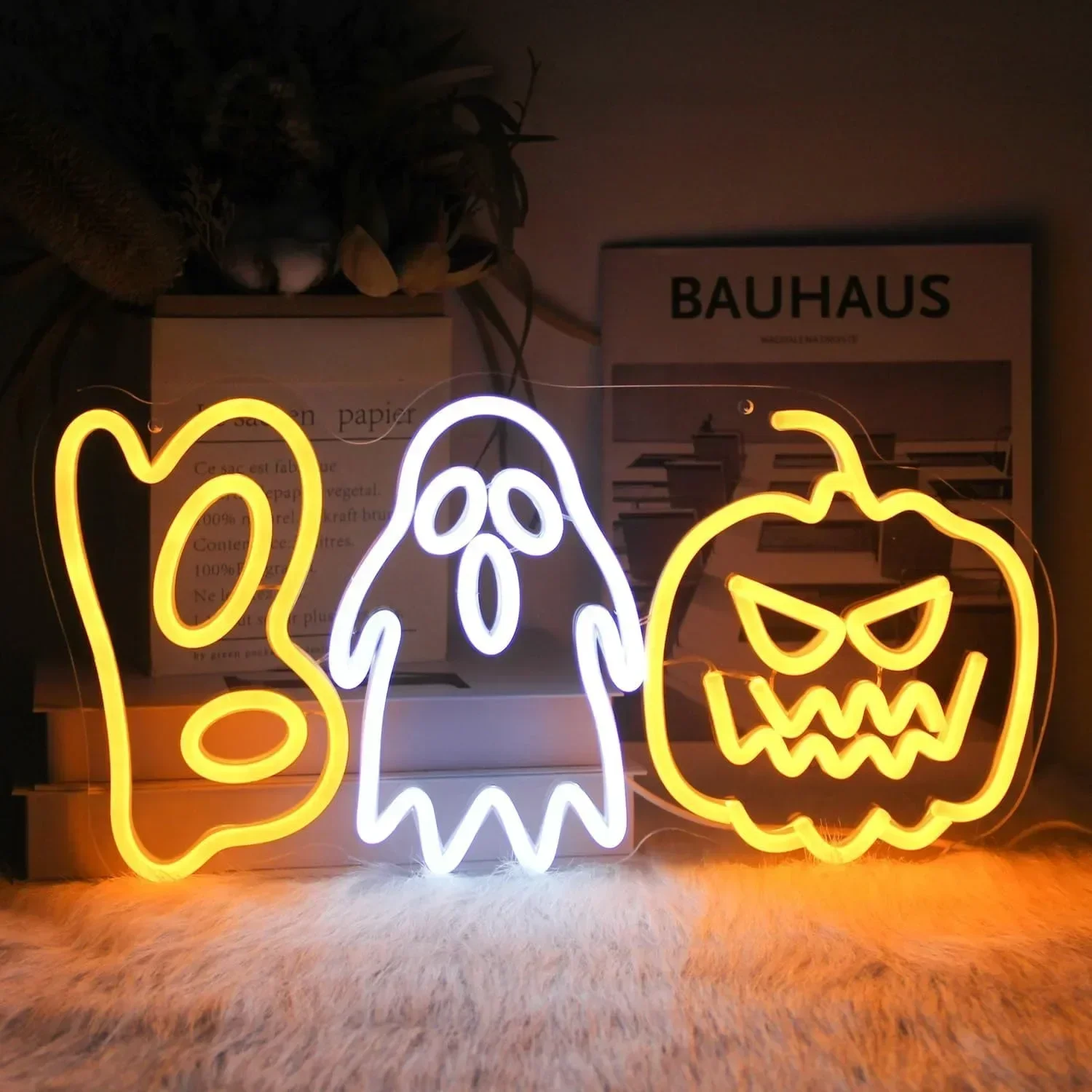 Ghost-Pumpkin-Halloween-LED-Neon-Light-Sign-For-Wall-Decor-USB-Powered ...
