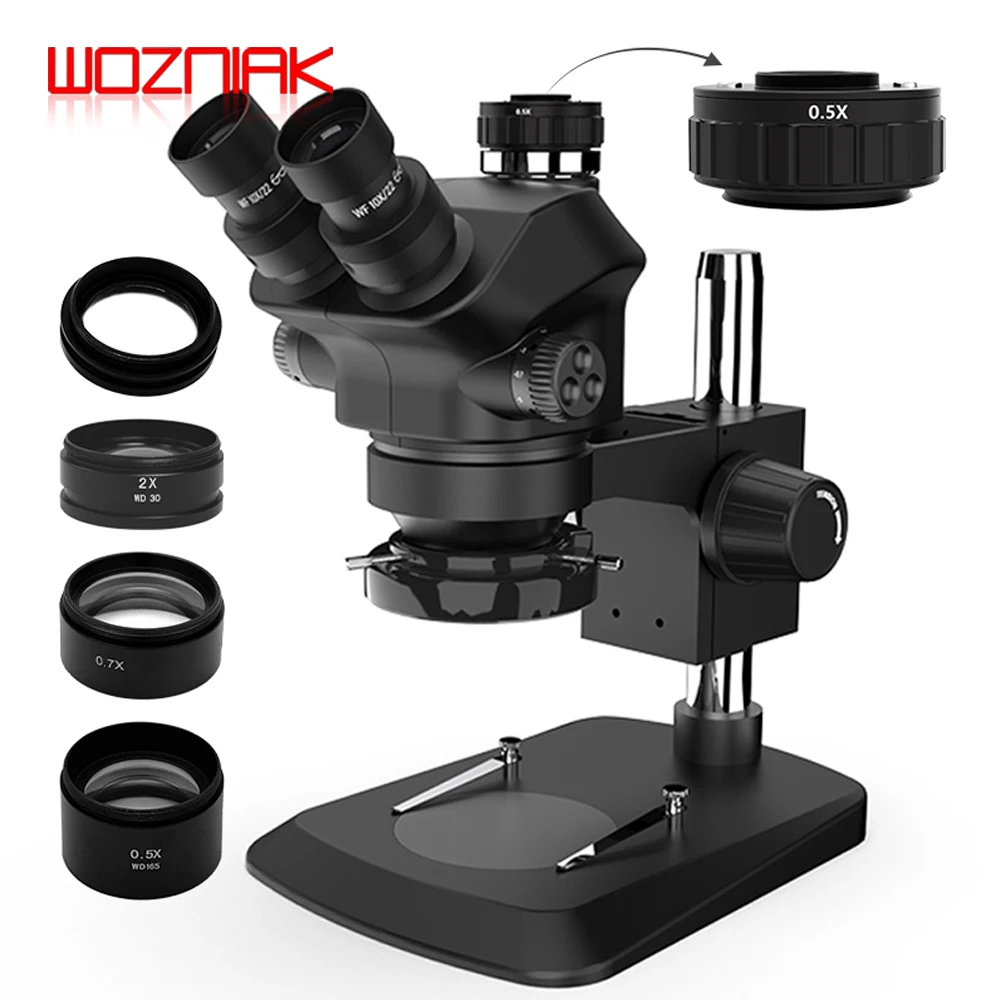 Kailiwei 7-50x 100x 7050 Industrial Optical Lab Zoom Trinocular Stereo ...