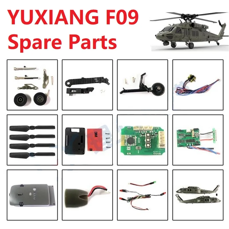 YUXIANG-F09-E200-RC-Helicopter-Spare-Parts-Propeller-Rotor-Clip-Receiver-ESC-Servo-Arm-Motor ...