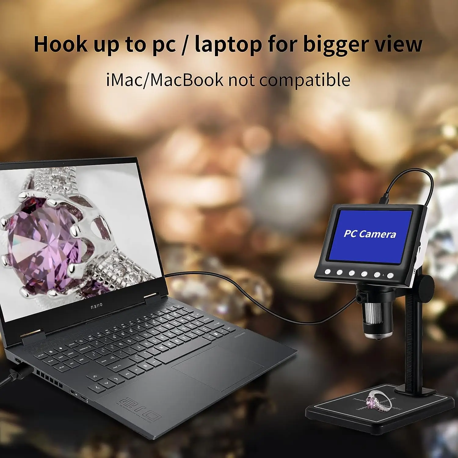 מיקרוסקופ דיגיטלי לילדים מסך 4.3" לעבודות בית ספר או לחקור את הטבע USB 1600X - פו שם - מוצרים ...