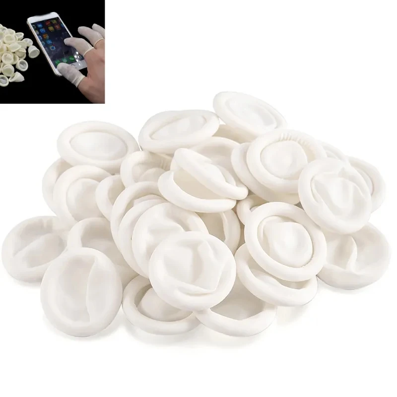 30Pcs Anti static Disposable Finger Rubber Gloves Non-slip Latex Finger ...