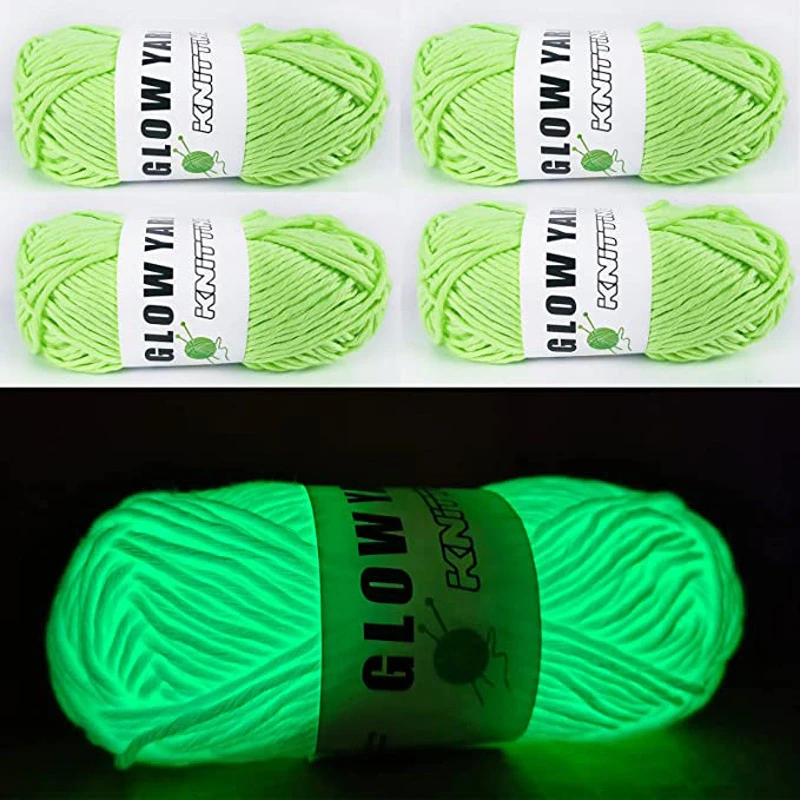 Glow Dark Crochet Yarn | Glow Dark Knitting Thread | Luminous Thread ...