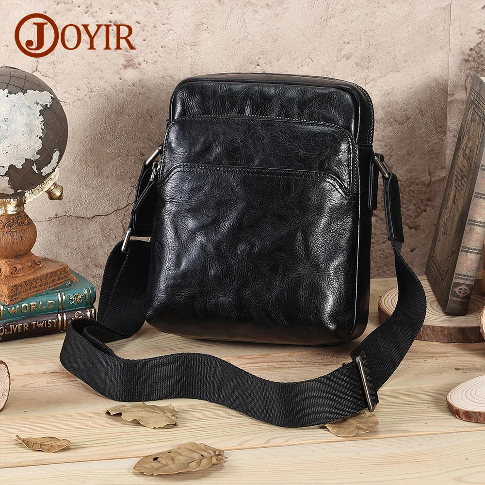 JOYIR Genuine Leather Men's Shoulder Bag Small Messenger Bags Fashion ...