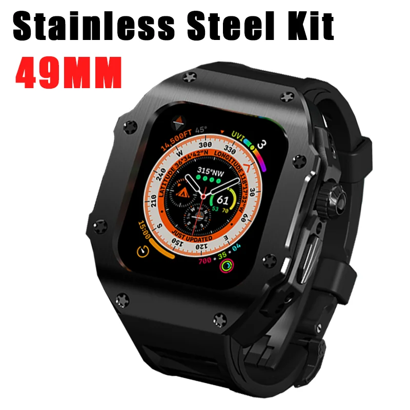 Stainless-Steel-Mod-Case-For-Apple-Watch-Ultra-49mm-Metal-Modification ...