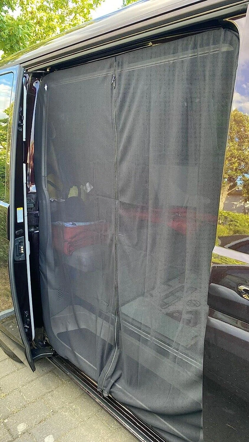 Magnetic Screen Sliding Door Flyscreen Mesh Van Fly Net For VW T5 T6 ...