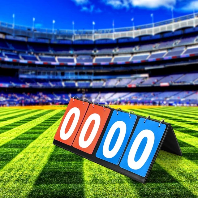 Soccer score table with background of football stadium. Vector ...