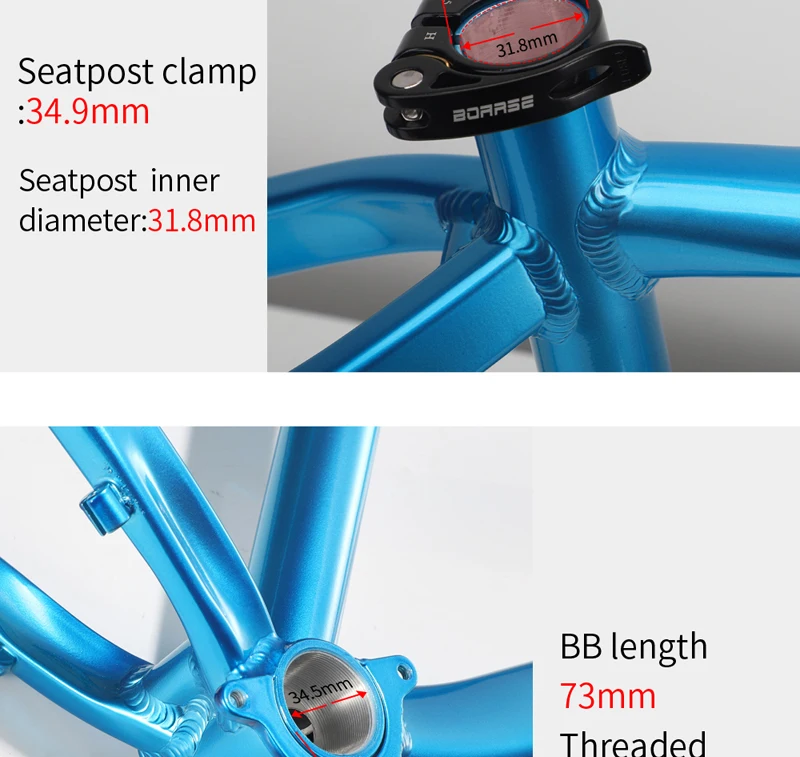 BOARSE Bicycle Dirt Jump Bike Frame 26 Inchs DH XC 4X (Full Setup ...