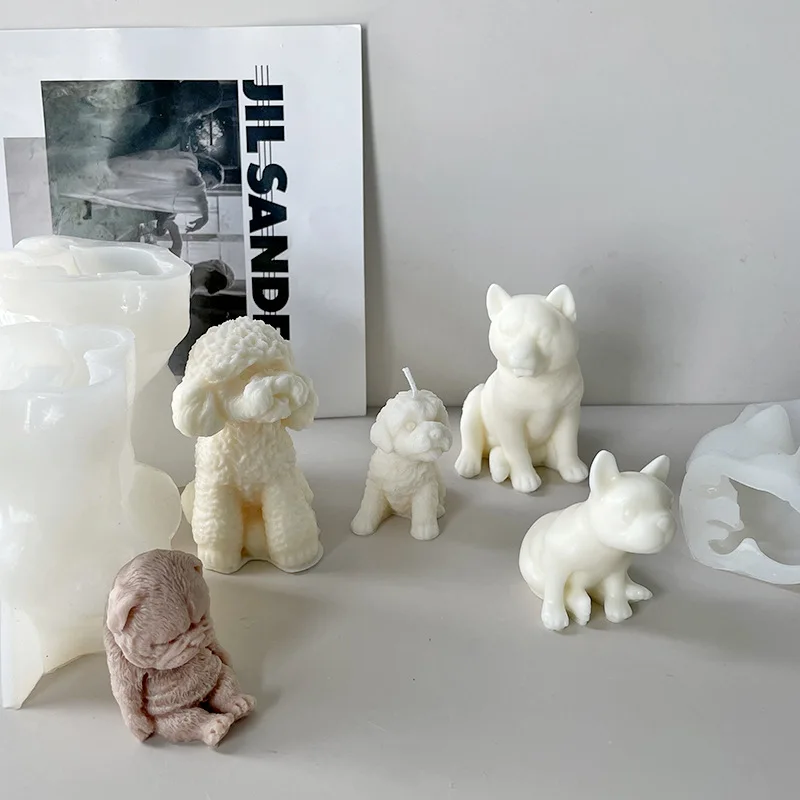 Silicone-Teddy-Puppy-Mold-para-DIY-sab-o-artesanal-vela-perfumada ...