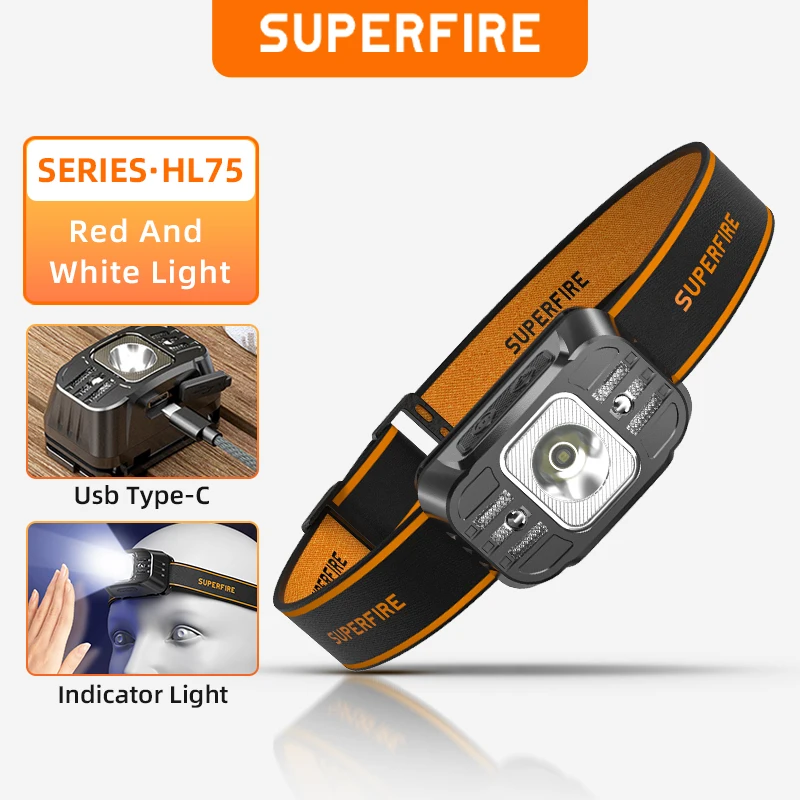 SUPERFIRE-HL75-Mini-LED-Rechargeable-Headlamp-High-power-led-flashlight ...