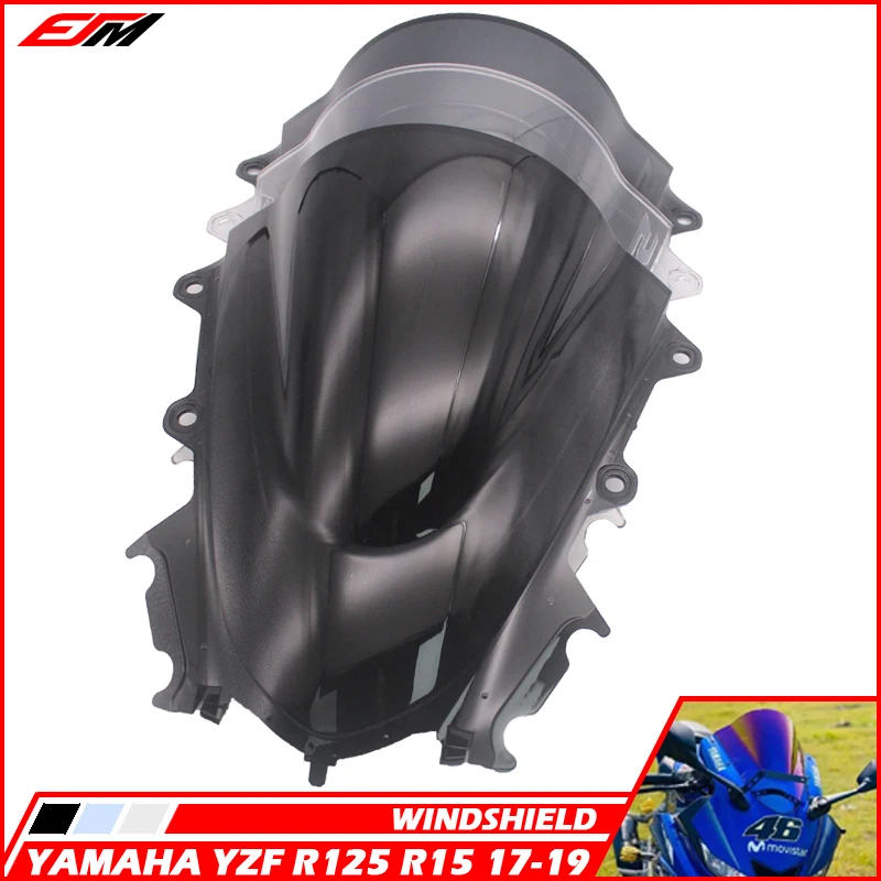 Motorcycle-Visor-Windshield-Windscreen-Fit-For-YAMAHA-YZF-R125-R15-V3-0 ...