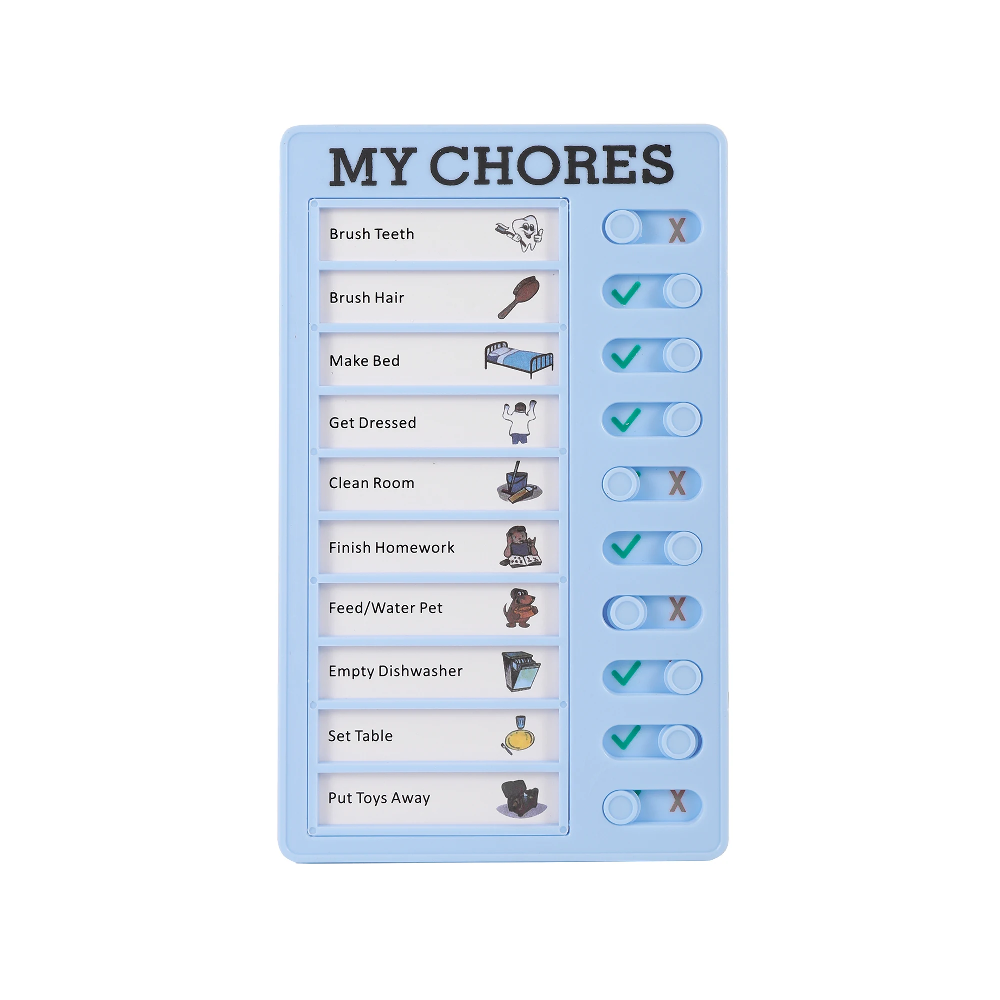 Home Organization Checklist 2-Piece Chore Chart & Checklist Board Set ...