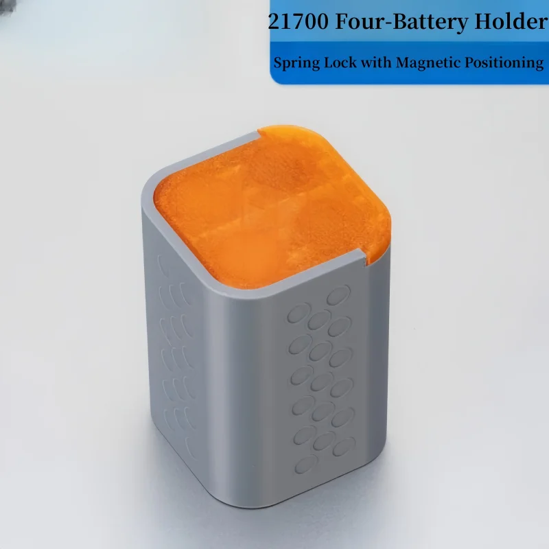 21700 Battery Box 4-Slot Holder, 76mm Height, Magnetic Lock, Sliding ...