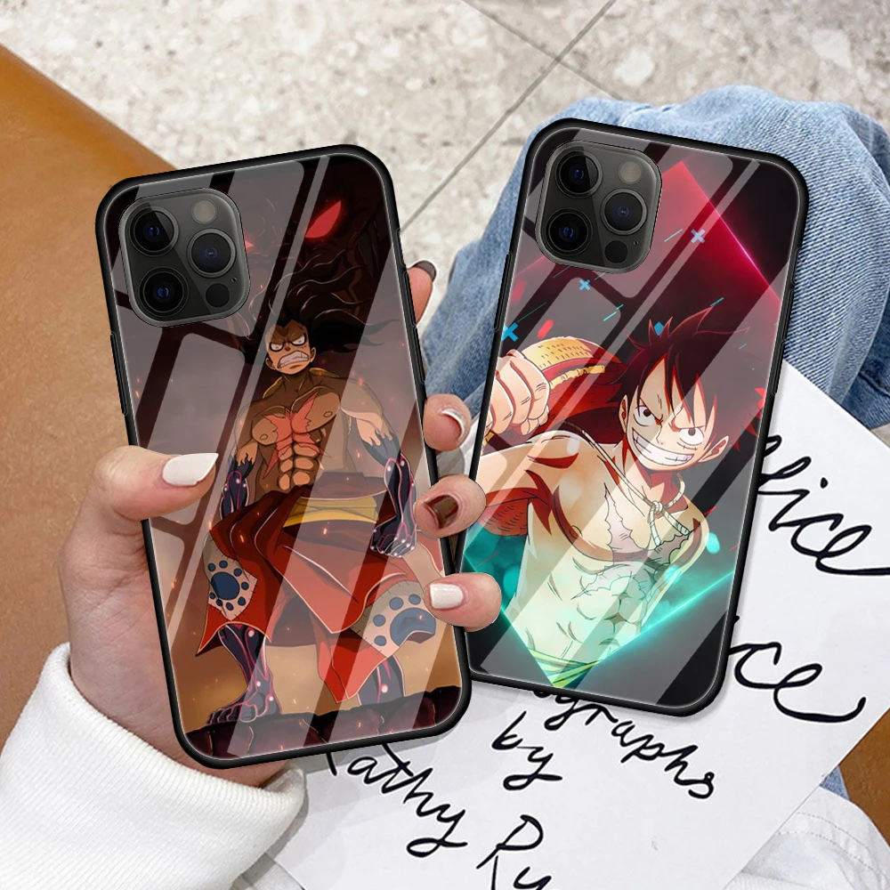 อะนิเมะ One Piece Luffy แก้วสำหรับ Xiaomi Pocophone F1 Poco C3 F2 M2 M3 ...