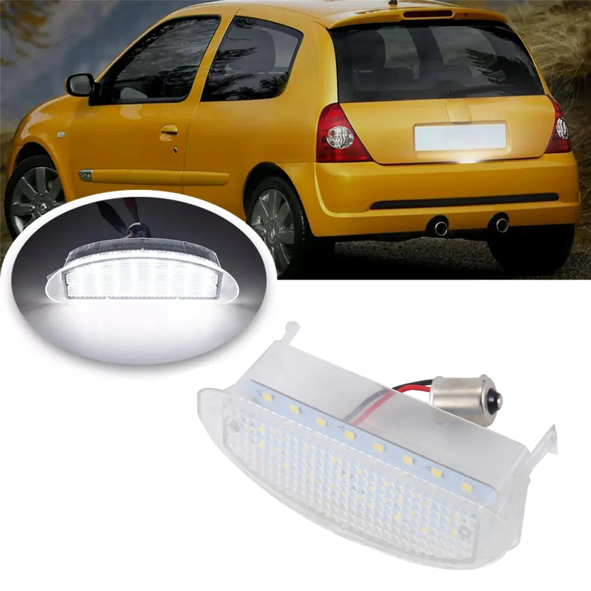 12V-LED-License-Plate-Lights-7700410754-for-Renault-Clio-MK2-Clio-II-2 ...