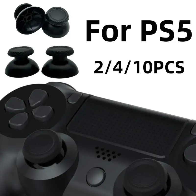 2-4-6-8-10pcs-Black-Replacement-Thumbsticks-For-PS5-Controller-Custom ...