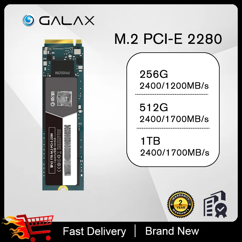 GALAX Qing M.2 256G 512G 1TB PCI-E 2280 Computador Desktop Notebook ps5 SSD Solid State Drive
