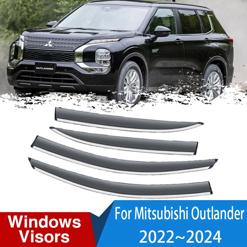 4x-Side-Windows-Visor-For-Mitsubishi-Outlander-2022-Accessories-2023 ...