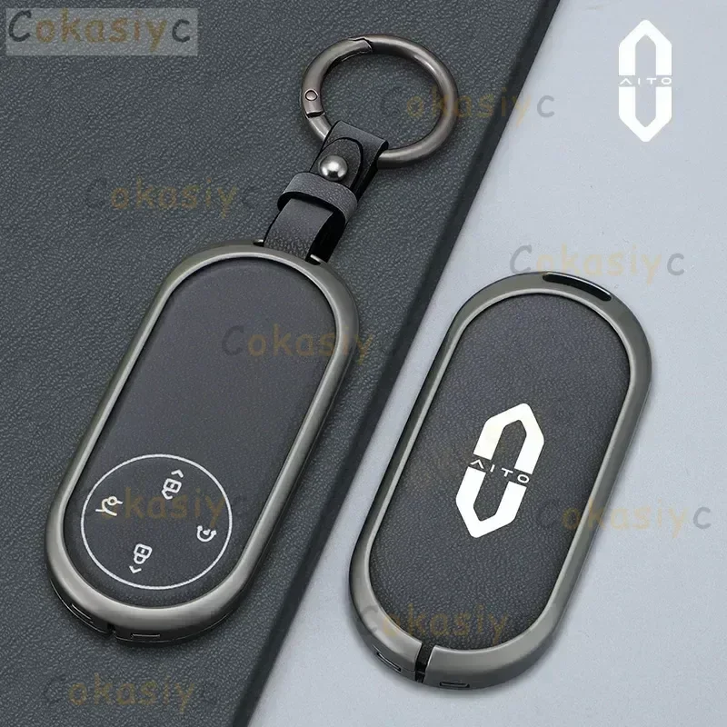 Suede Leather For HUAWEI Aito M5 M7 M9 2022 2023 2024 Car Key Case ...