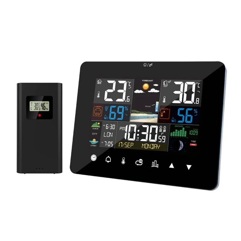 Touch-Screen-Weather-Station-Table-Desk-Moon-Phases-Tides-Barometer ...