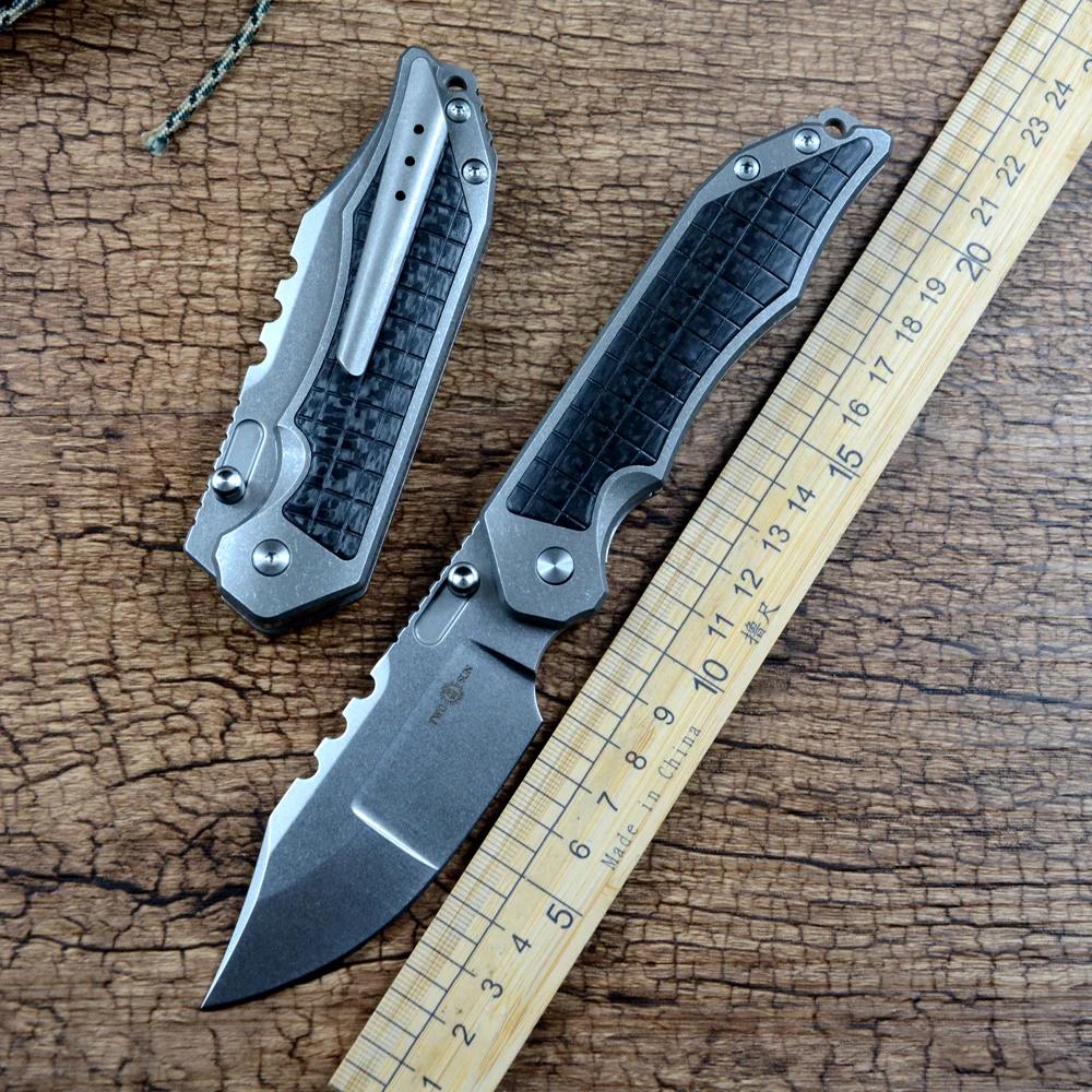 TWOSUN-Folding-Knife-M390-Blade-Carbon-Fiber-Titanium-Handle-Ball-Bearing-Washer-Outdoor-Camping ...
