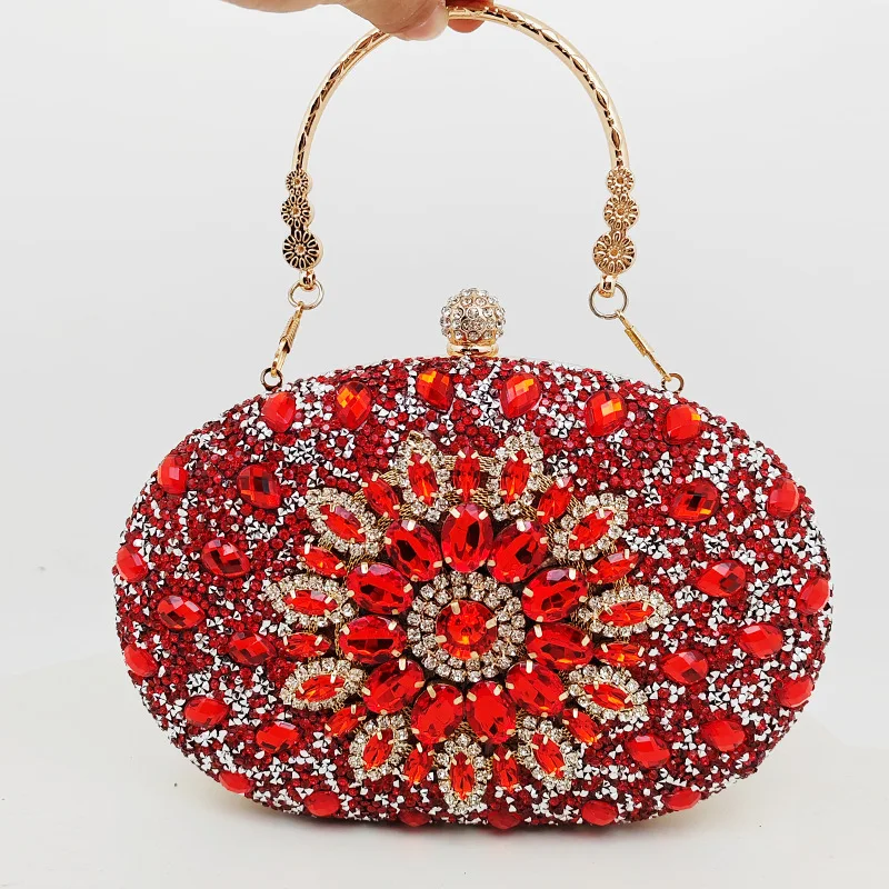 Oval-shape-flower-Rhinestones-Evening-Bags-Metal-Prom-Clutch-Diamonds ...