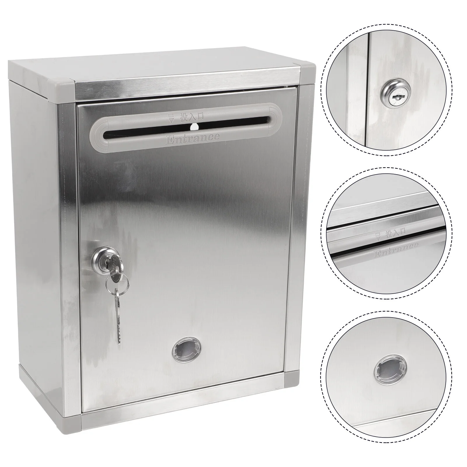 Metal-Locking-Storage-Bins-Lockable-Letterbox-Outdoor-Mailbox ...