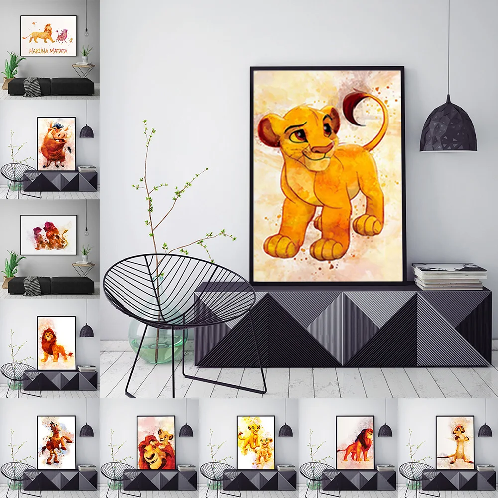 MINISO-Disney-Cartoon-Critters-Lion-Leopard-Picture-Home-Decor-Art ...
