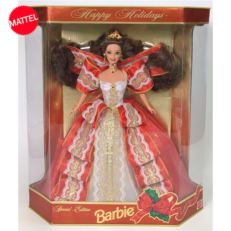 Mattel-mu-eca-Barbie-Happy-Holidays-Original-edici-n-especial-corona-de ...