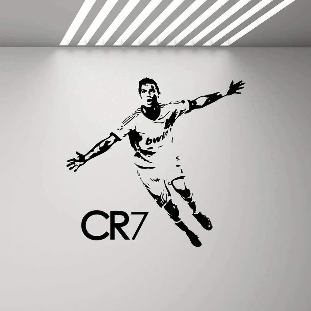 Ronaldo Poster Wall Decal CR7 Sign Vinyl Sticker Gym Sport Soccer ...
