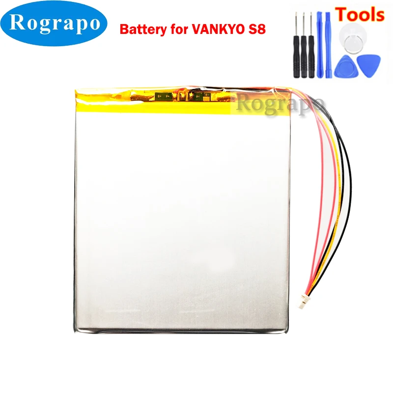 New-3-7V-6000mAh-Li-Polymer-Battery-For-VANKYO-S8-Tablet-PC-with-5-Wire ...