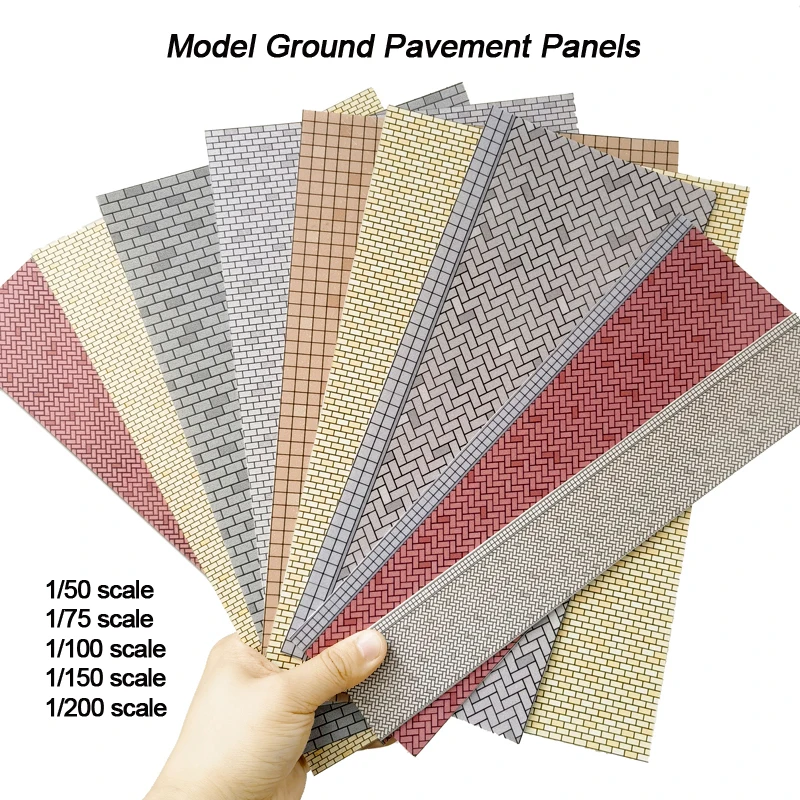 1pc-Model-Sidewalk-Brick-Model-Plates-ABS-Square-Staggered-Bricks ...