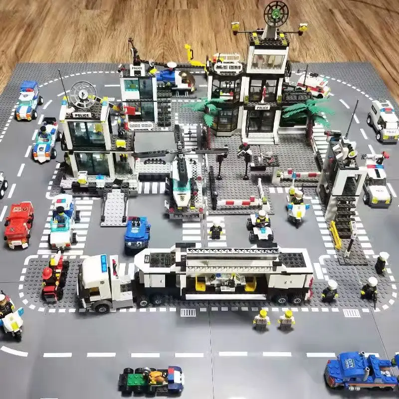 Compatible with Lego city Street View road floor intersection small ...