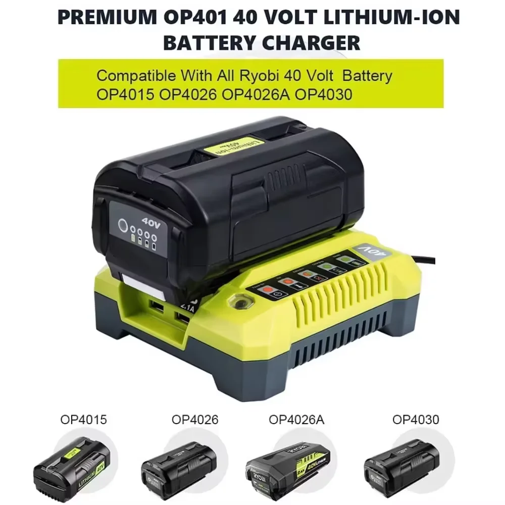 40V 10Ah High Capacity Li-ion Battery for Ryobi OP4040 OP4026 OP40501 ...