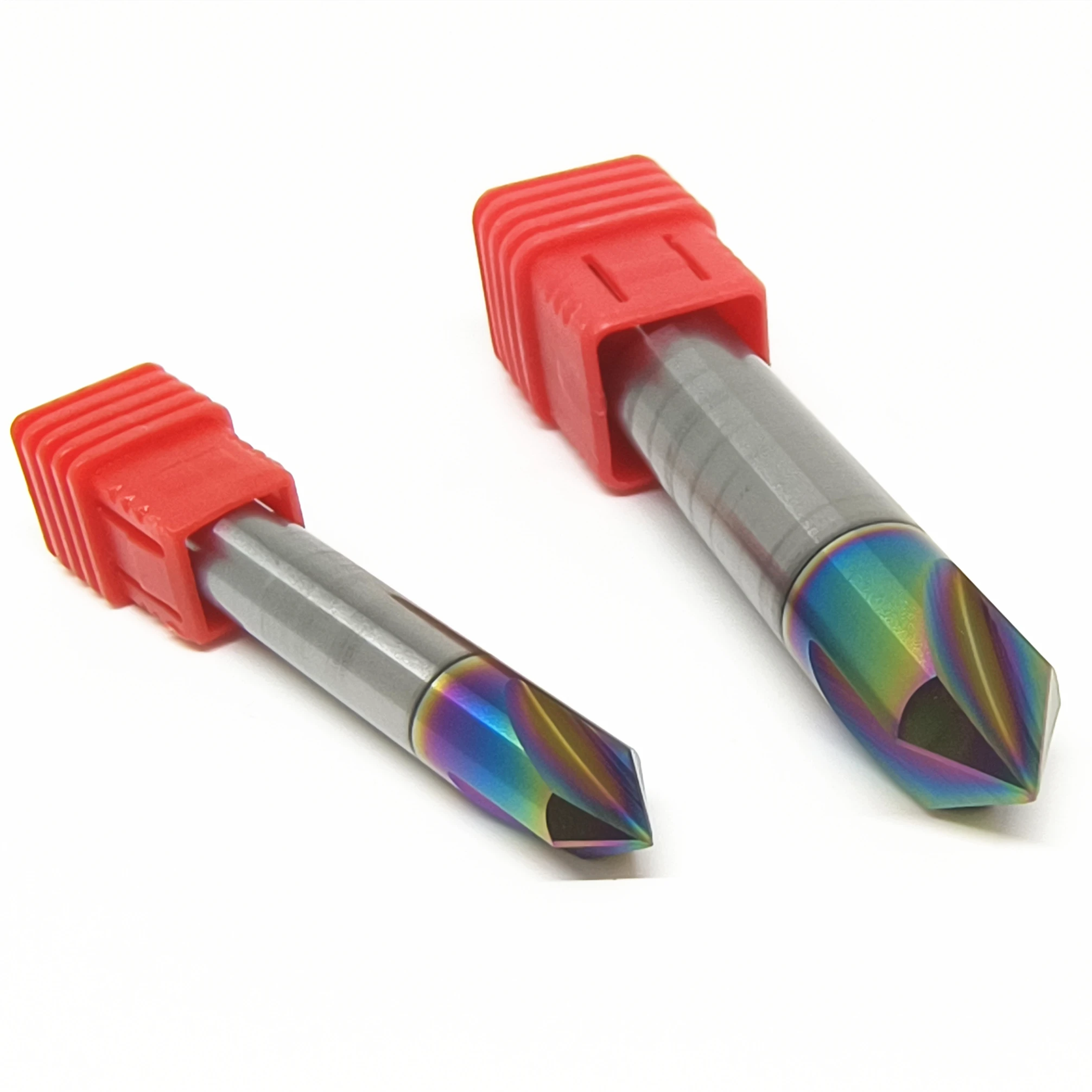 Solid Carbide DLC Coated Chamfering For Aluminum End Mill 60/90/120 Degree Chamfer Drill 2-20mm ...