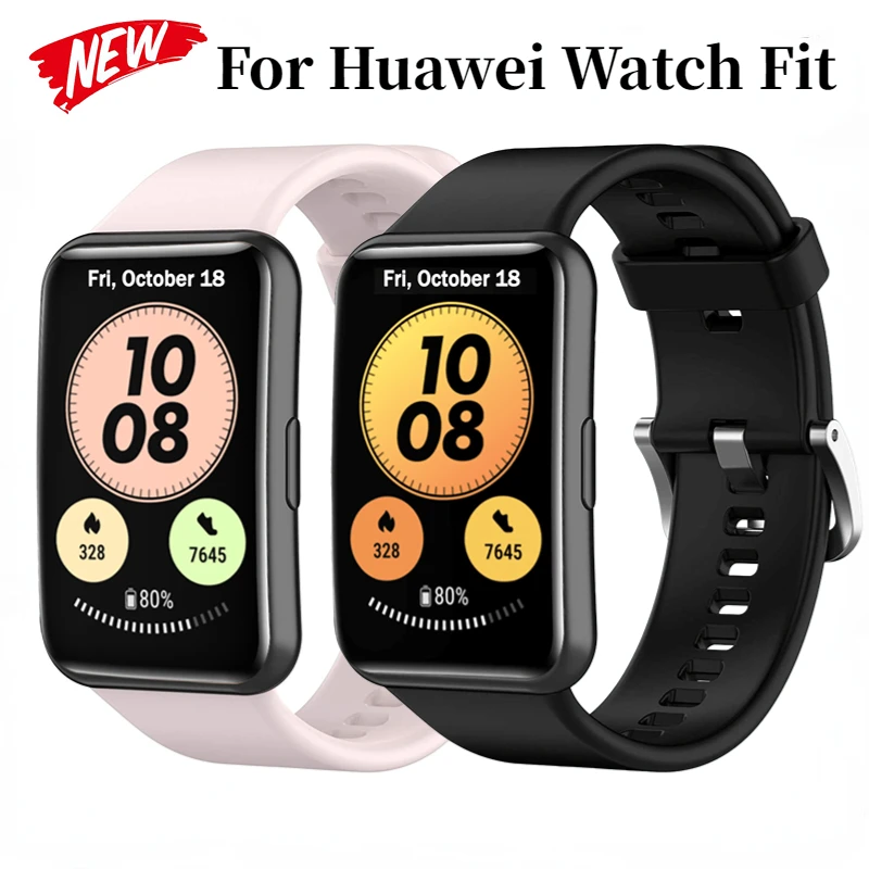 Silicone-strap-for-Huawei-Watch-Fit-Original-Smart-watch-replacement ...