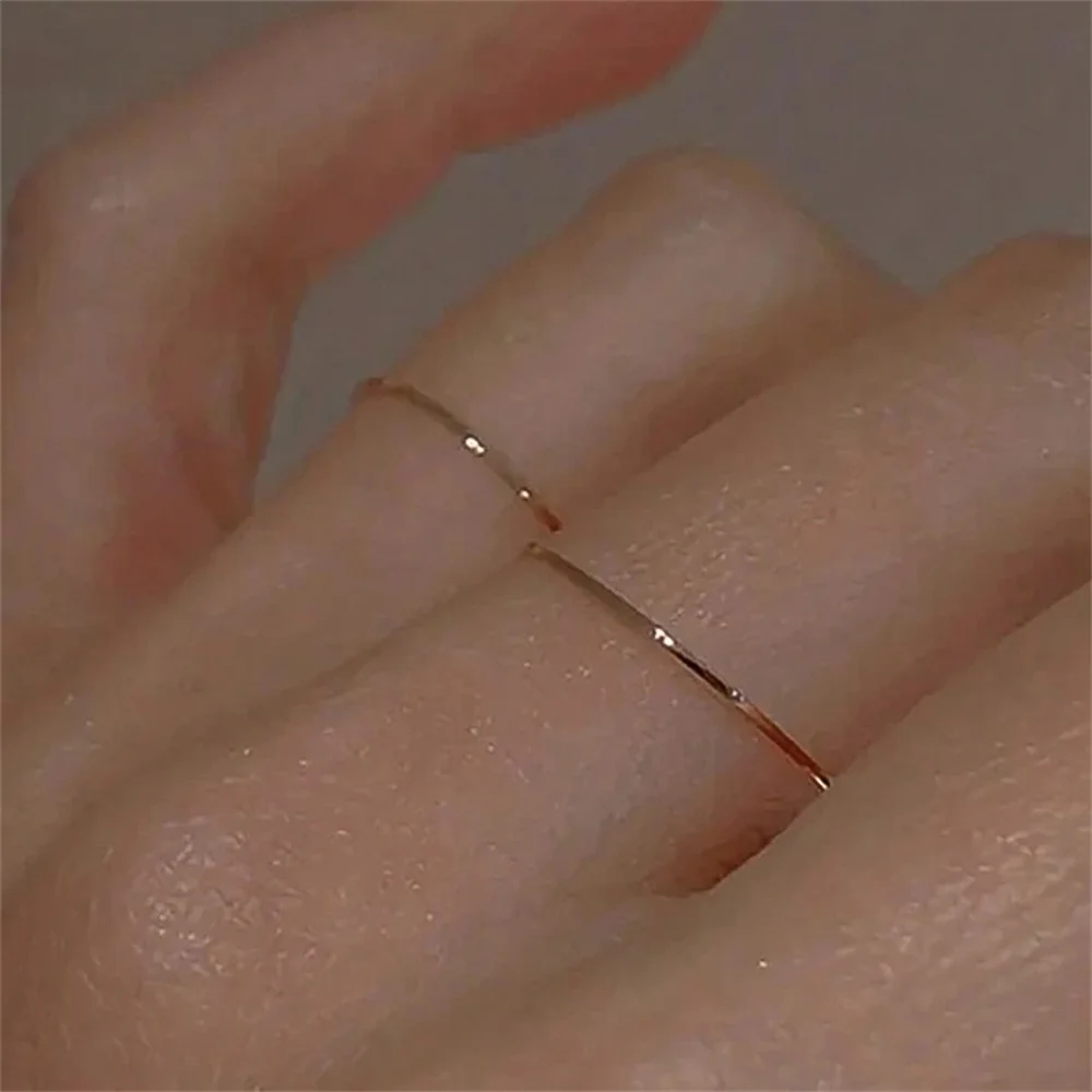 2024-New-Ultra-thin-Ring-Minimalist-Smooth-Female-Joint-Ring-2Pcs-Set-Simplicity-Style-Student ...