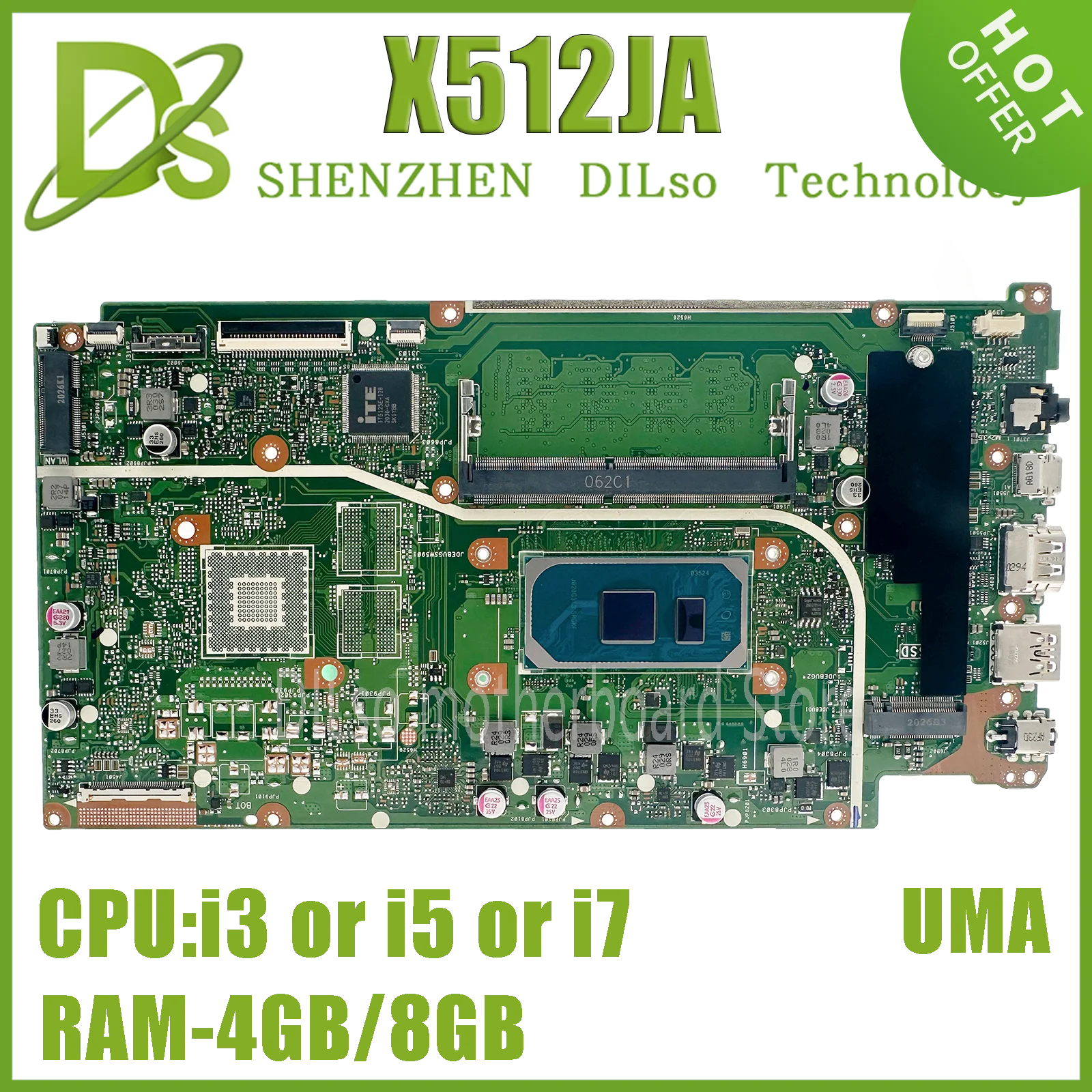 X512JAW Mainboard For ASUS X512JA X712JA X512JAU X512JP X512JF X512J ...
