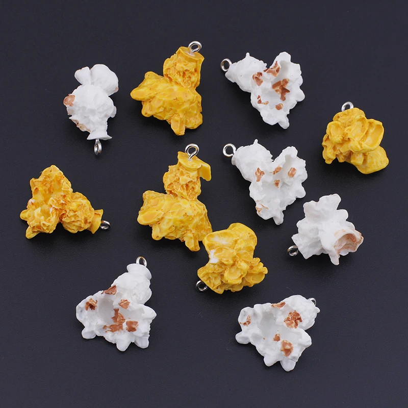10pcs-3D-Popcorn-Food-Resin-Charms-Kawaii-Cute-Keychain-Charms-for ...