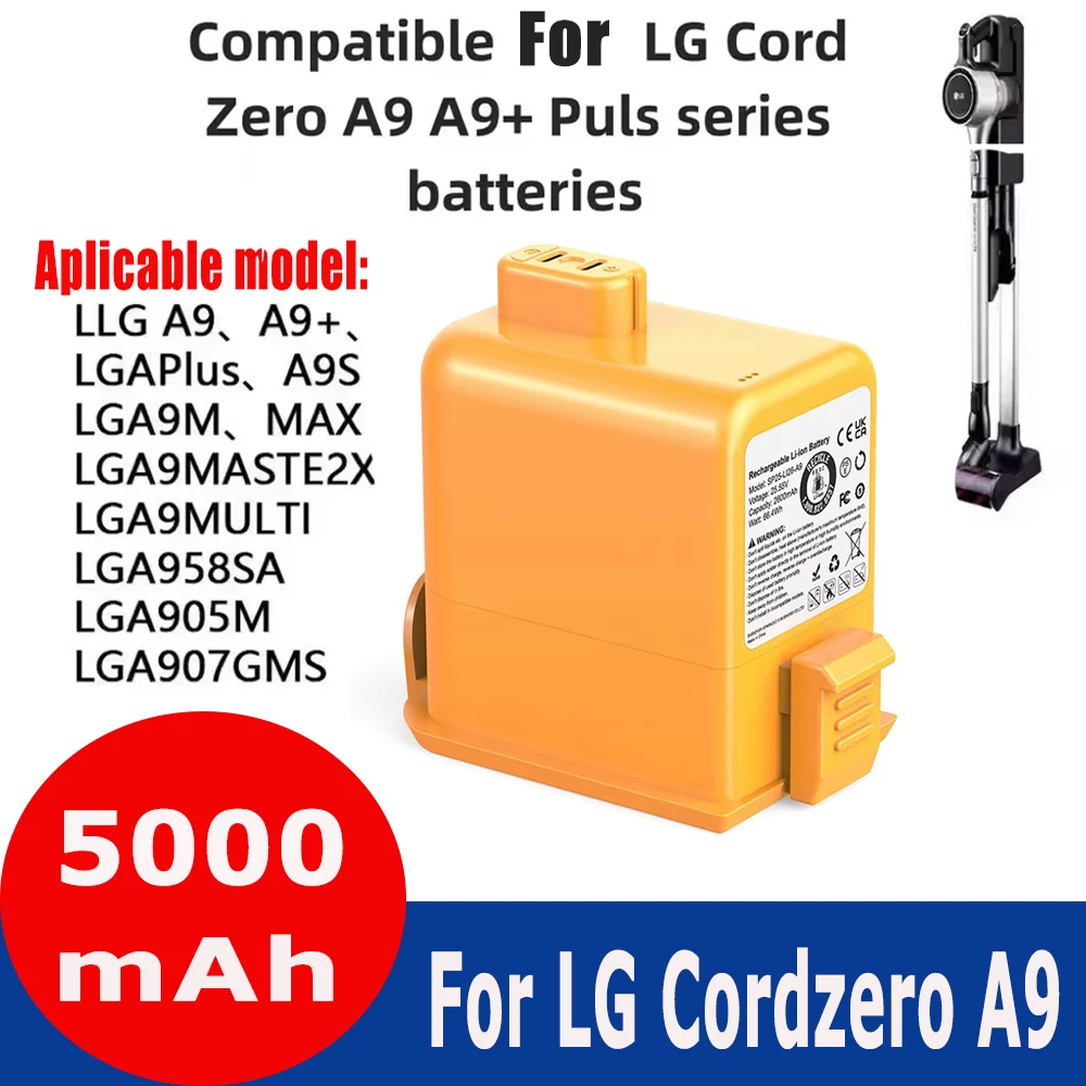 Аккумулятор EAC63382208 EAC63758601 для LG Cord Zero A9 Plus A9K Pro A9M A9MASTER2X A9MULTI ...