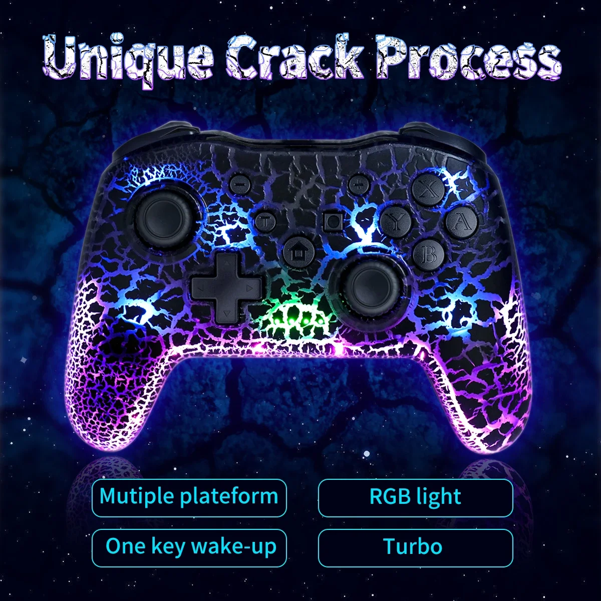 GAMINJA-RGB-Wireless-Gamepad-CRACK-PROCESS-For-Nintendo-Switch-TV-Box ...