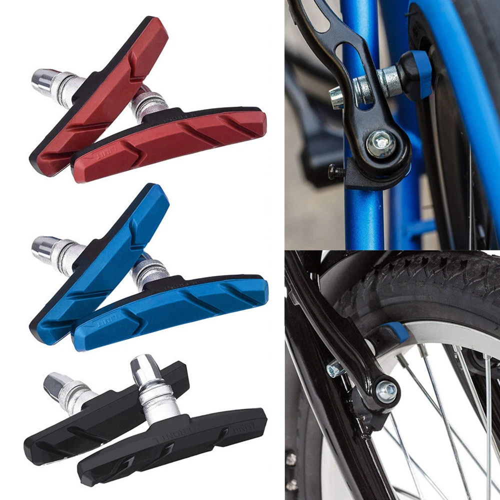 2PCS Mountain Bike BMX V Brake Blocks Bicycle Break Pad Shoes 3 Colours ...