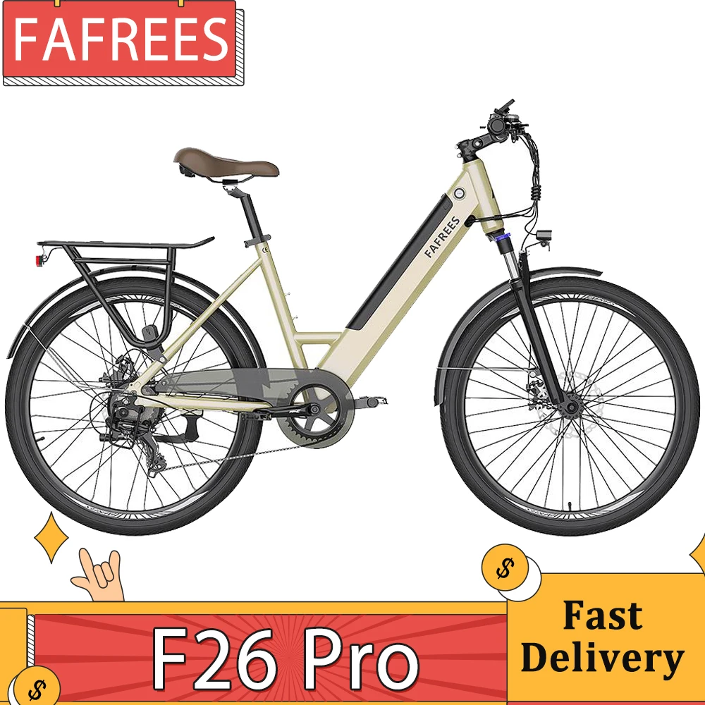 FAFREES F26 Pro Electric City Bike 26 Inch Step-through Electric ...