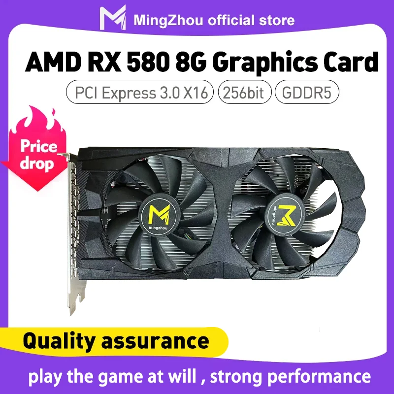 Radeon-RX-580-8GB-Gddr5-256bit-GPU-Computer-Game-Graphics-Card-Mining ...