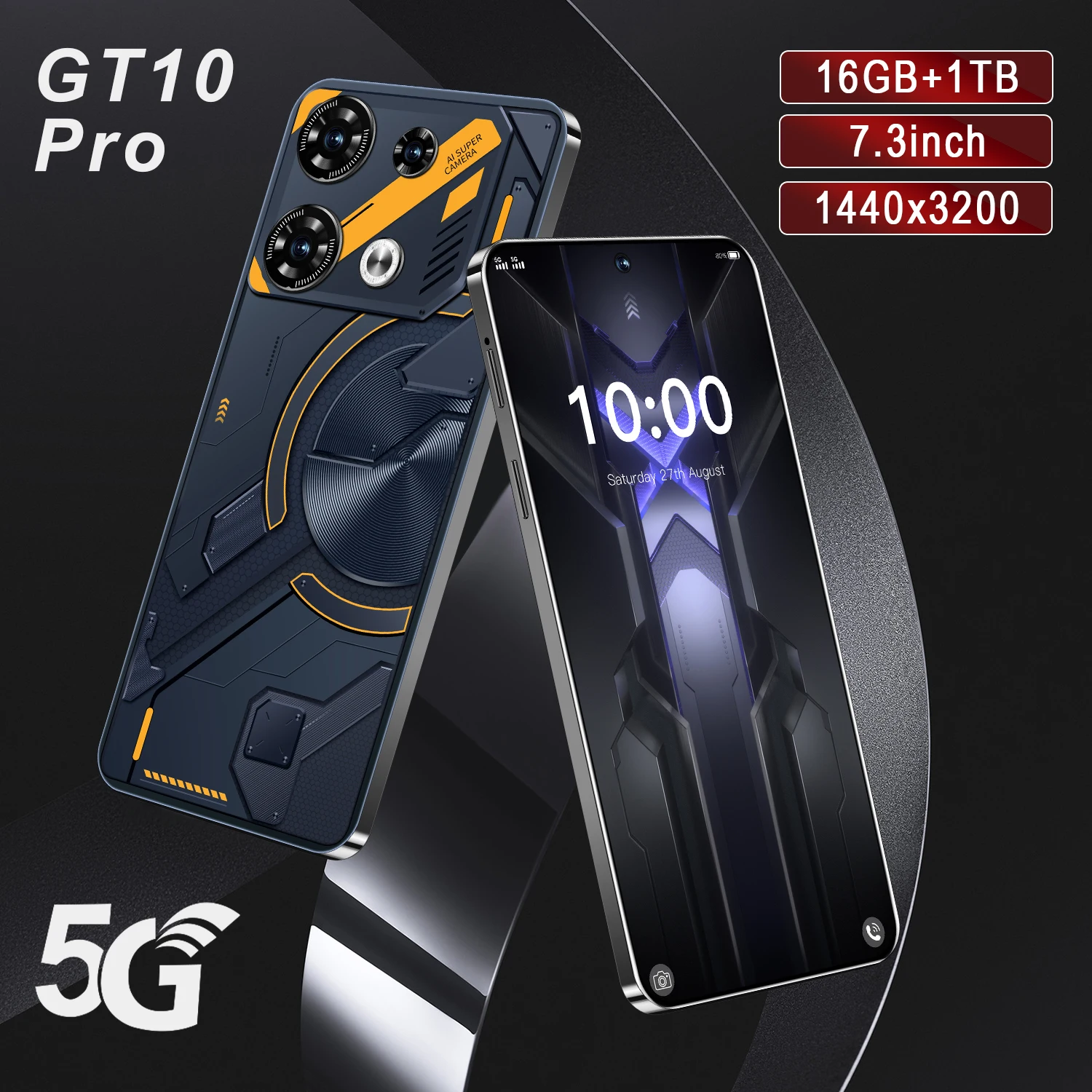 New-Cellphones-GT10-Pro-5G-Smartphone-7-3HD-16G-1T-Dual-Sim-Android-13 ...